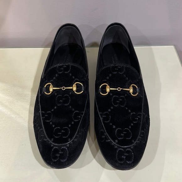 Gucci Jordaan Gg Velvet Loafer
